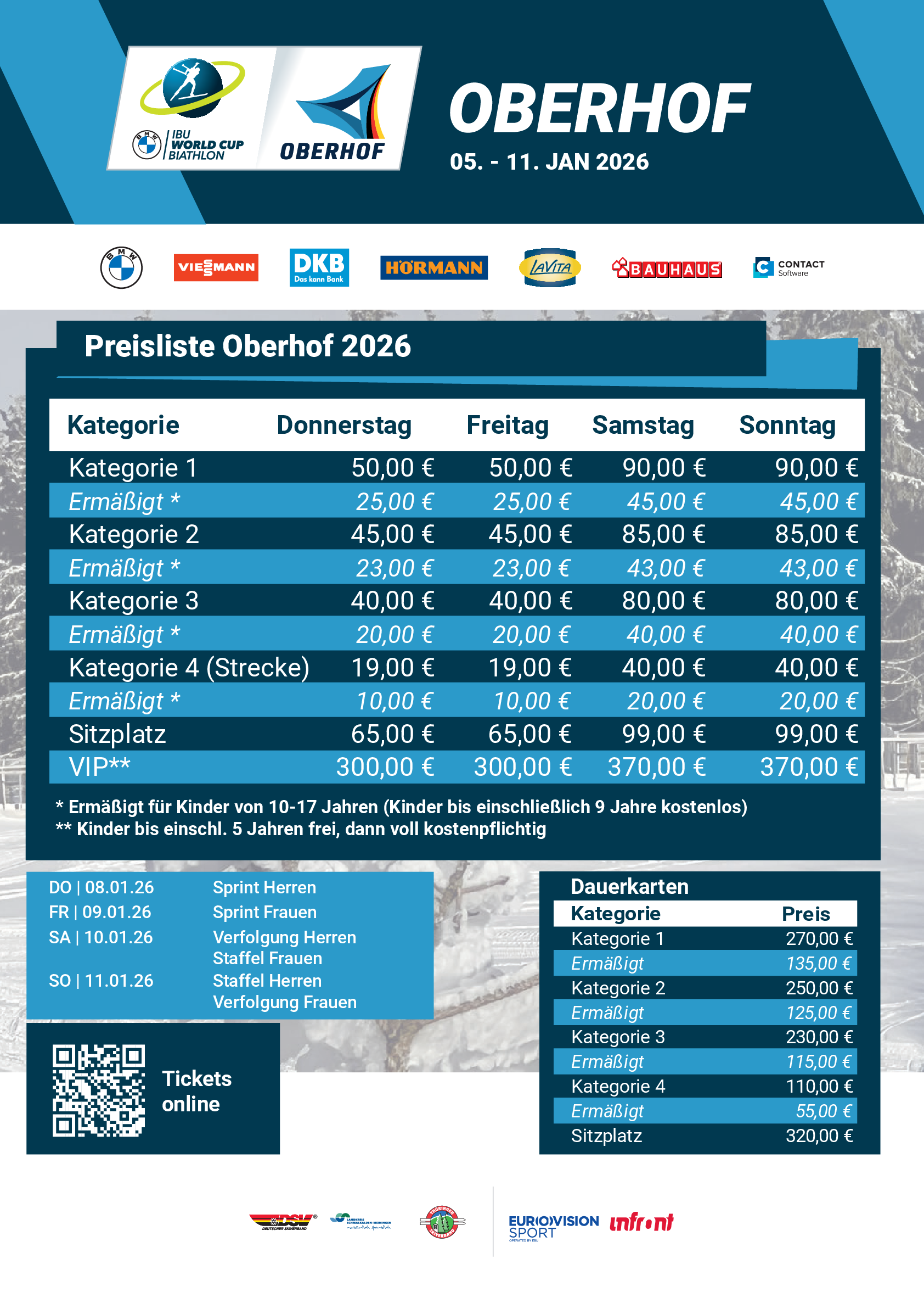 Vorverkaufsstart am 22. Februar 2025 um 10 Uhr: Fans können sich Einzeltickets für den BMW IBU ...